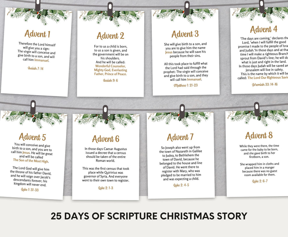 Scripture Christmas Story Cards – Projectfortytwo42